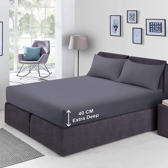 Extra Deep Fitted Sheets Bed Sheets (25cm - 40cm) – BedBasics